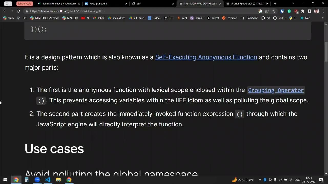Immediately Invoked Function Expression (IIFE) || JSFI 25 - YouTube