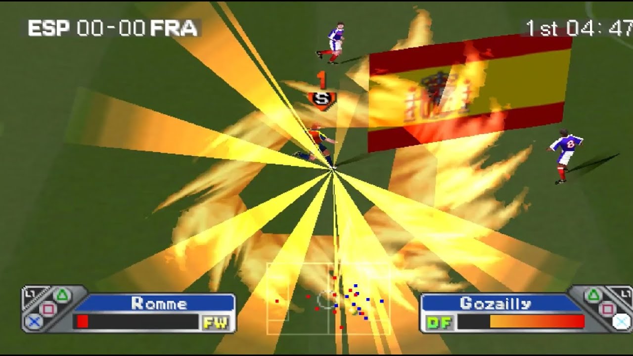Super Shot Soccer Gameplay (PSX) - YouTube
