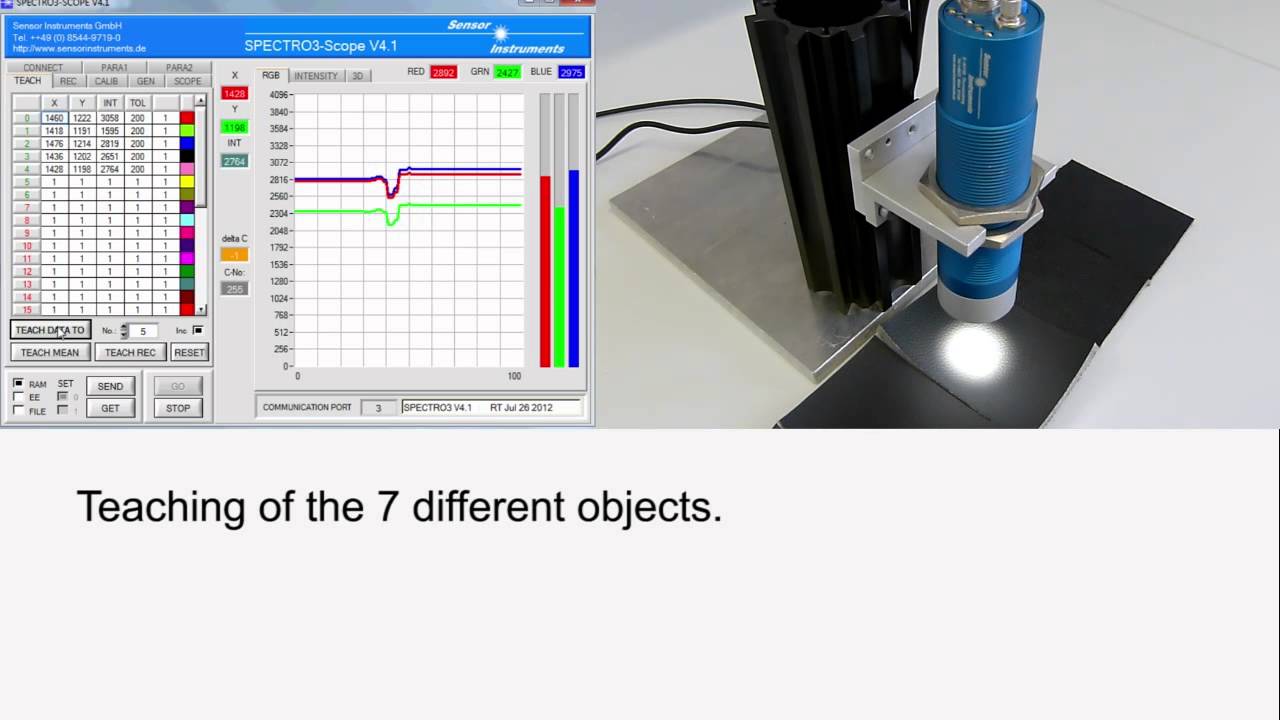 Tutorial SPECTRO-3 color sensor for interior areas - YouTube