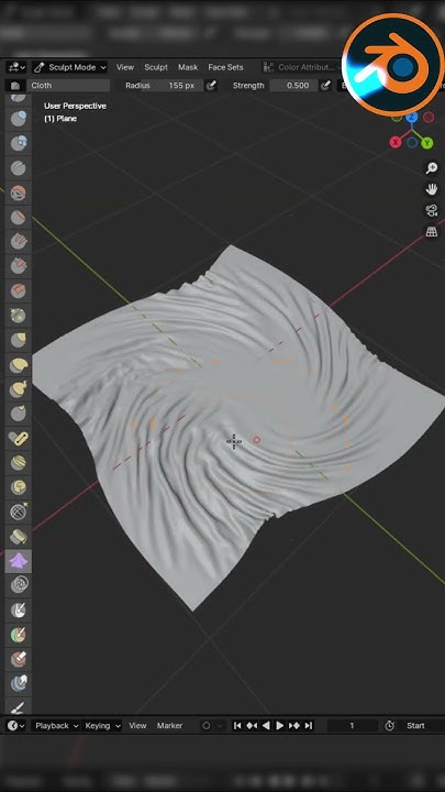 The Cloth Brush In Blender Shorts Blender Blender 3danimation Blender3d Blendertutorial