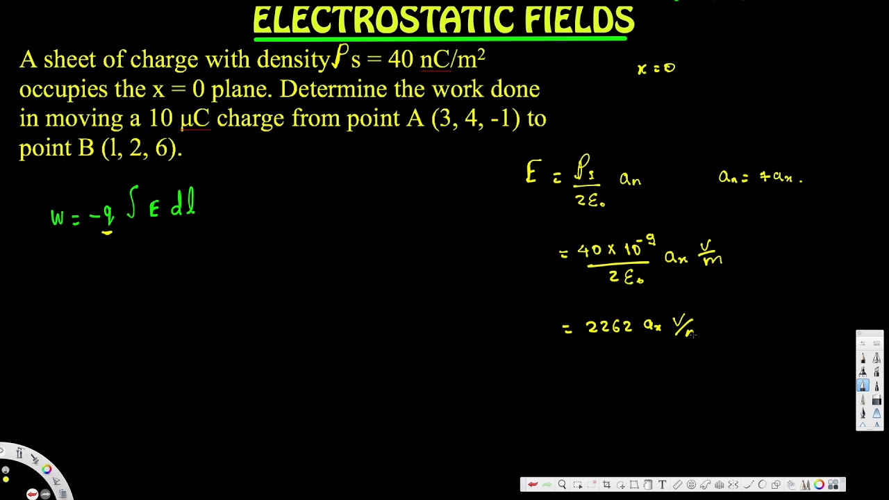 Determine the work done in moving a 10 μC charge - Electrostatics ...