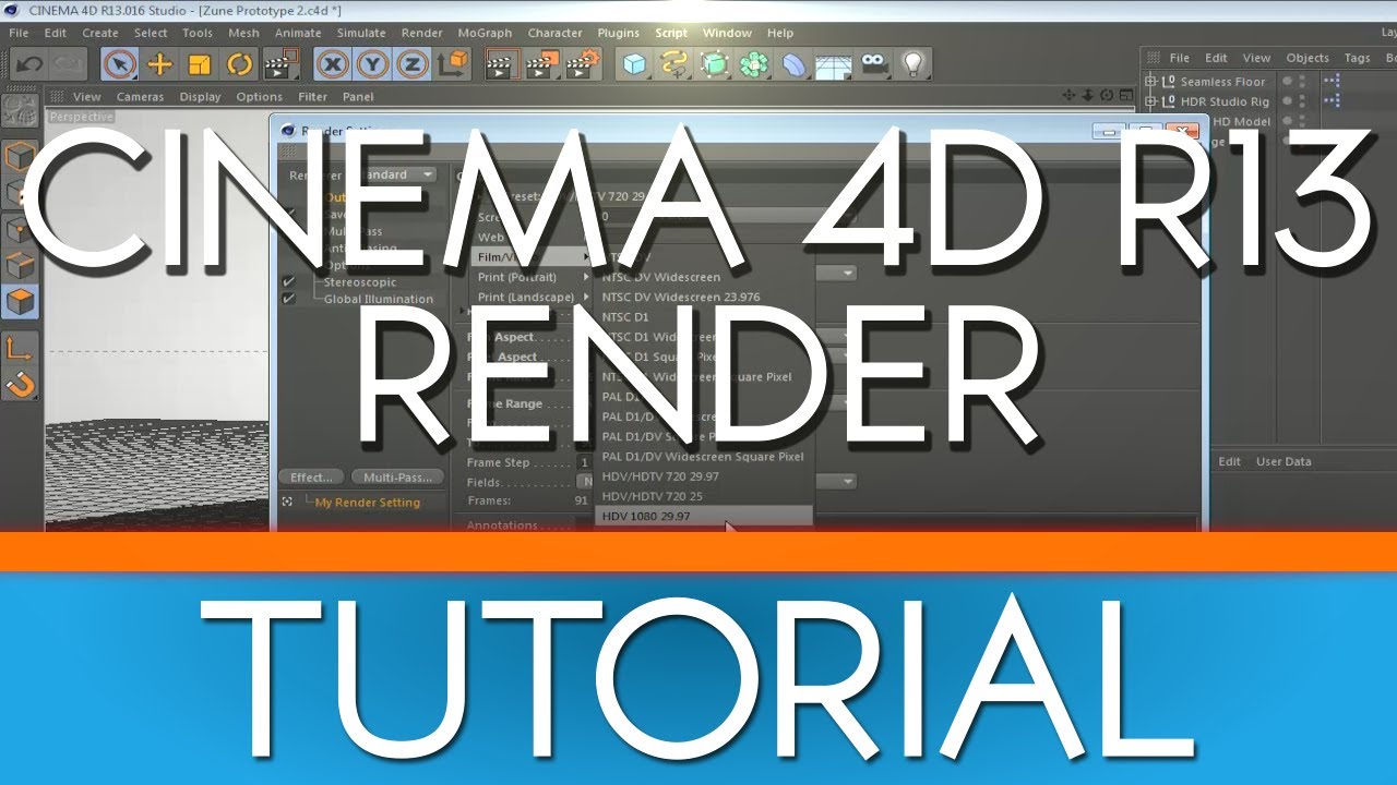 Cinema 4D R13: Render Tutorial - YouTube