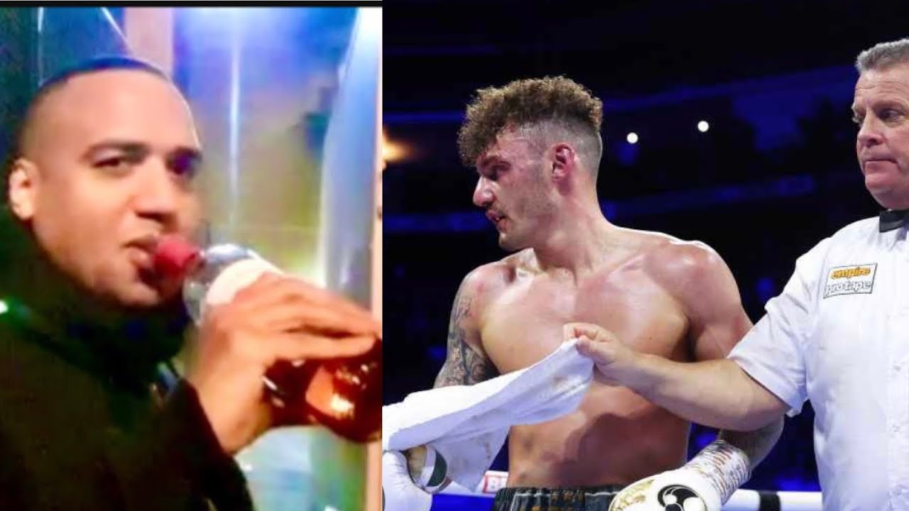 TYAN BOOTH SIPS ECHO FALLS & REACTS TO BEN DAVISON THROWING TOWEL IN TO SAVE LEIGH WOOD - YouTube