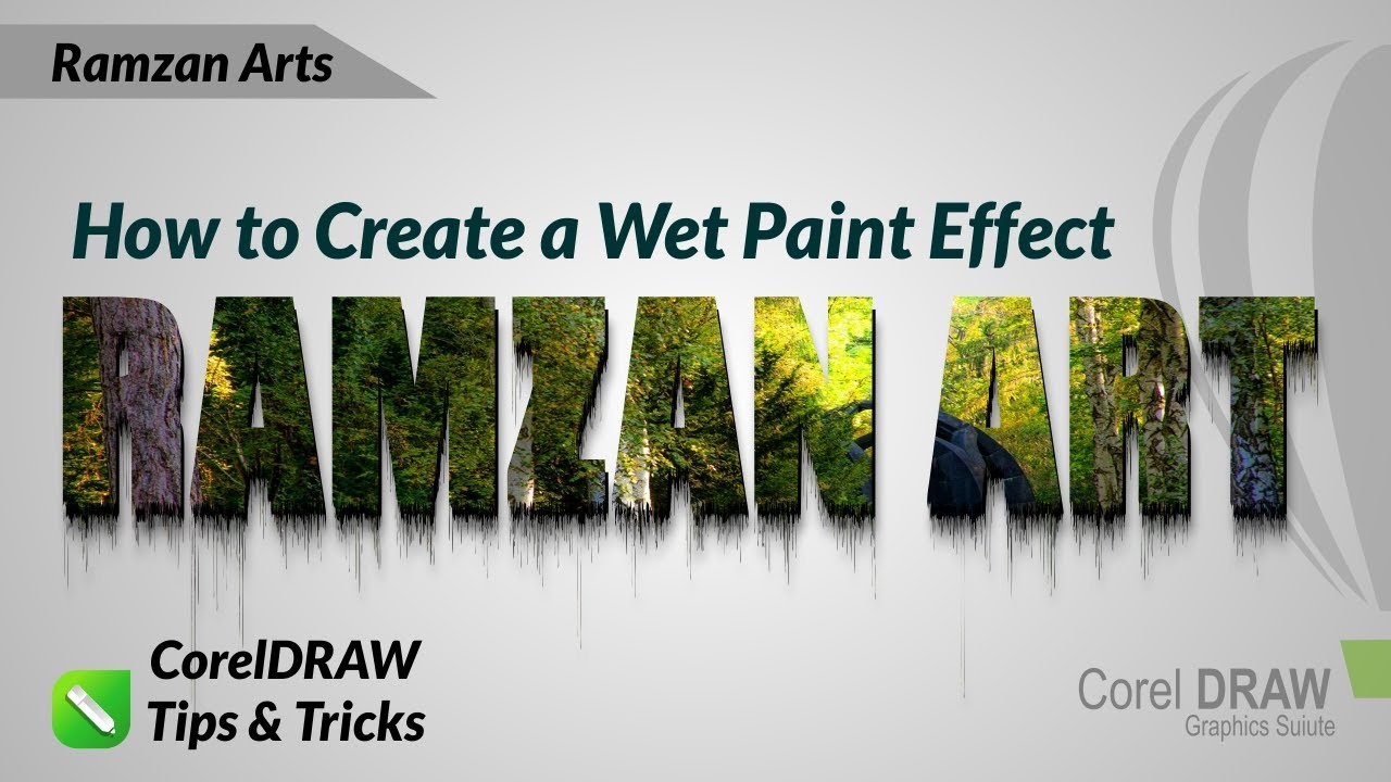 Wet Paint Effect First Time In Corel Draw l Amazing Effect In Corel ...