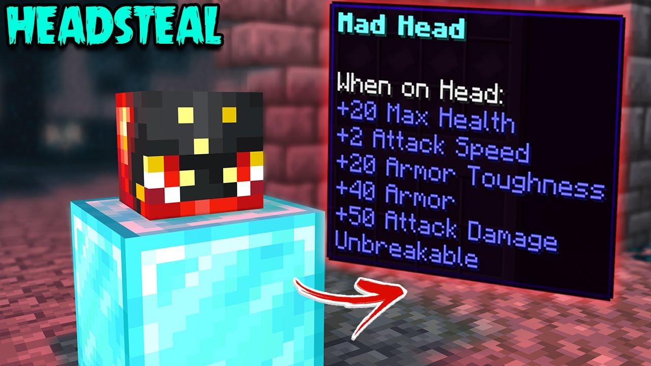 How I Found ILLEGAL Dangerous HEAD In This Minecraft HeadSteal SMP ...