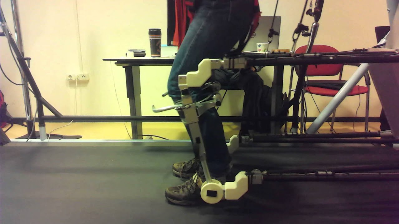 hopping in the LOPES exoskeleton - YouTube