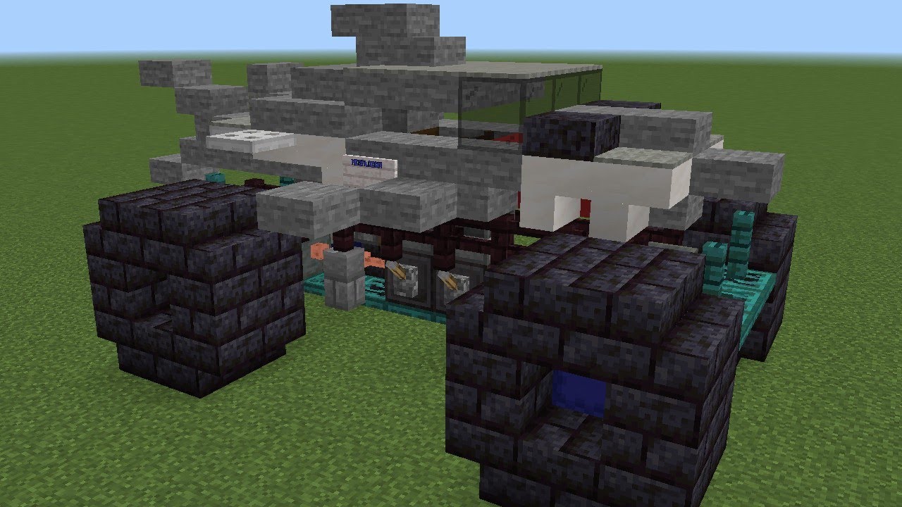Minecraft Megalodon Monster Jam Monster Truck Tutorial - YouTube