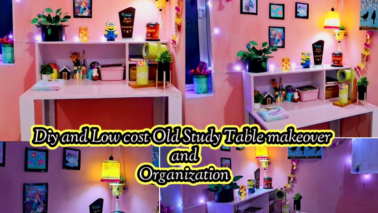 𝗦𝗧𝗨𝗗𝗬 𝗧𝗔𝗕𝗟𝗘 𝗠𝗔𝗞𝗘𝗢𝗩𝗘𝗥 / 𝗗𝗜𝗬/𝗢𝗥𝗚𝗔𝗡𝗜𝗭𝗔𝗧𝗜𝗢𝗡 | पुराने Furniture को change कैसे करें | - YouTube