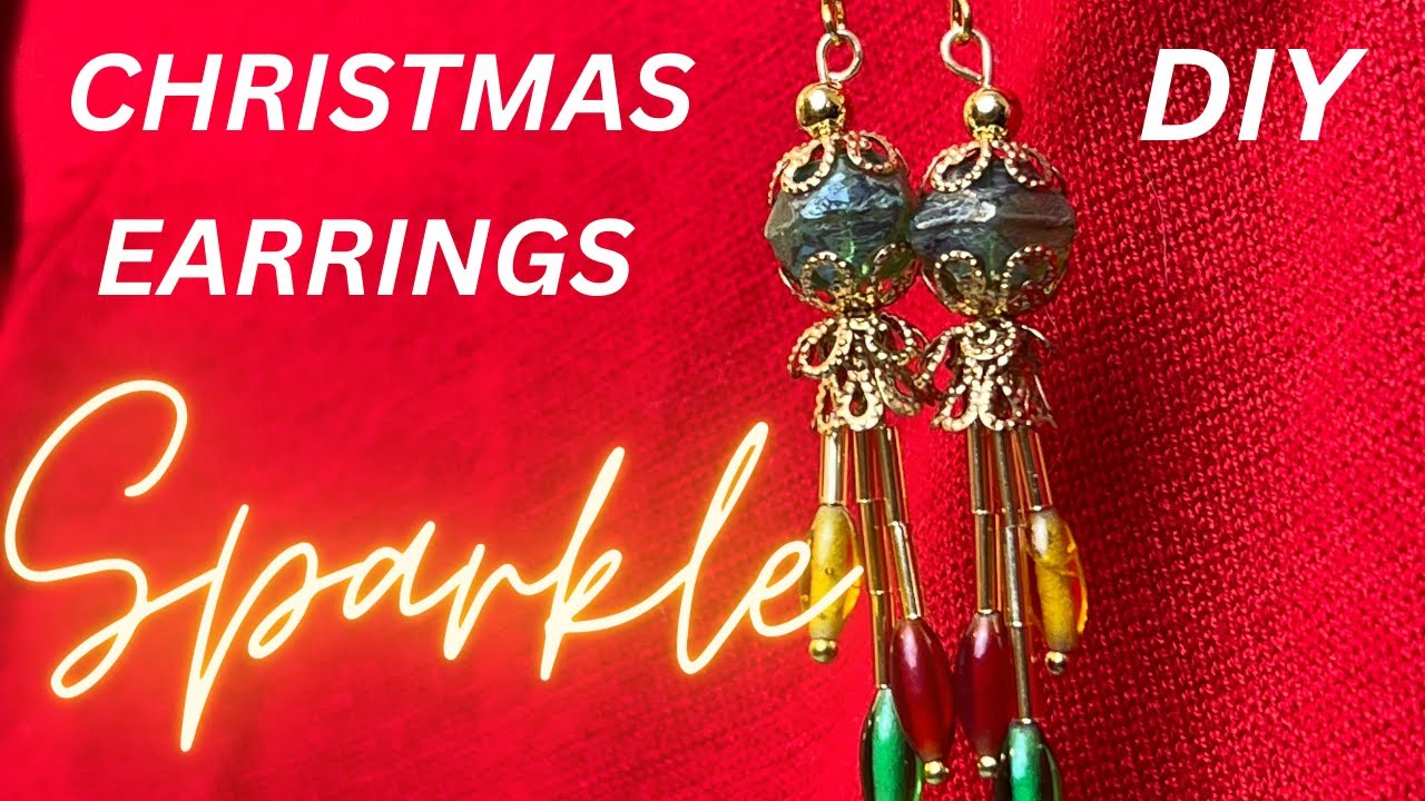 Christmas Earrings / Simple Loop / Beginner Jewelry Making - YouTube