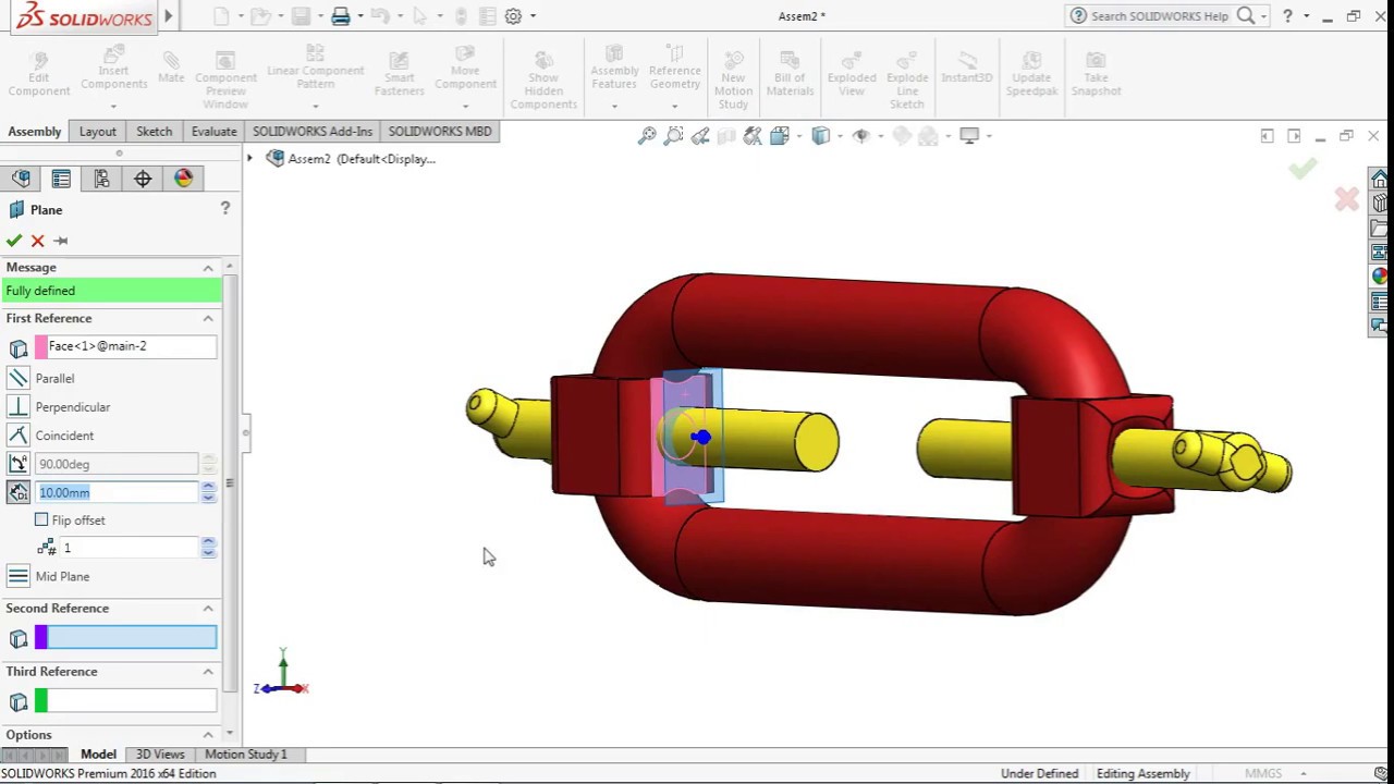 symmetric / symmetry mate solidworks 2016 2018 | Advance mates ...
