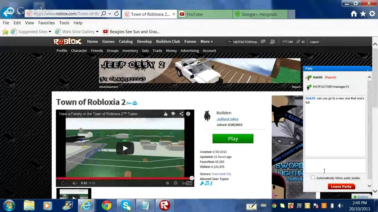 Welcome to the town of robloxia by 1dev2 - YouTube