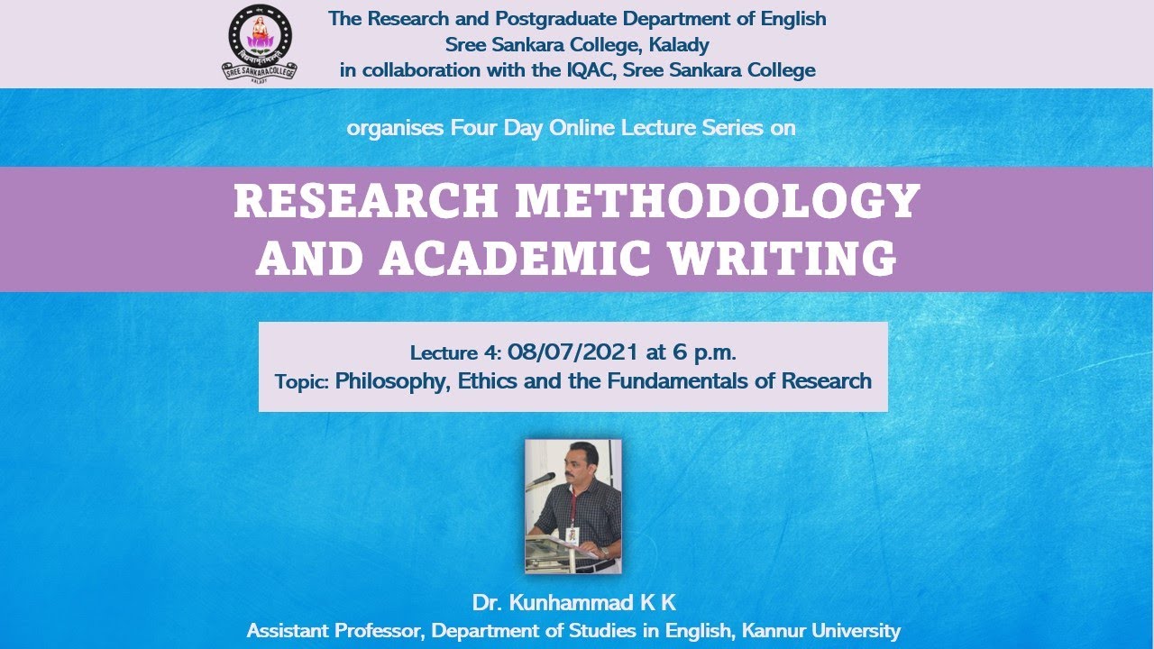 Research Methodology and Academic Writing - Online Lecture Series - YouTube