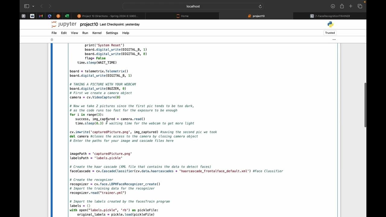 Project 10 Face recognition security system using opencv Arduino - YouTube