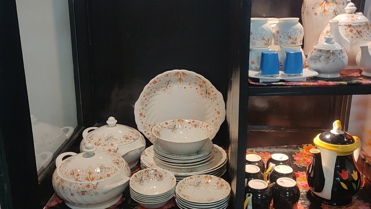 clean and organized | showcase | dinner sets | tea sets 🍽️ - YouTube