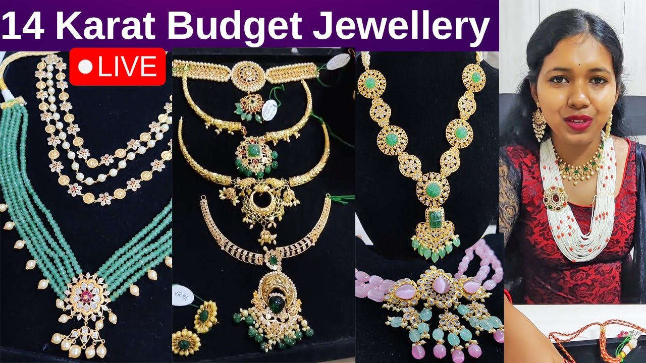 Light Weight Budget 14 karat gold jewellery | gold Kante| Lavya Jewels ...