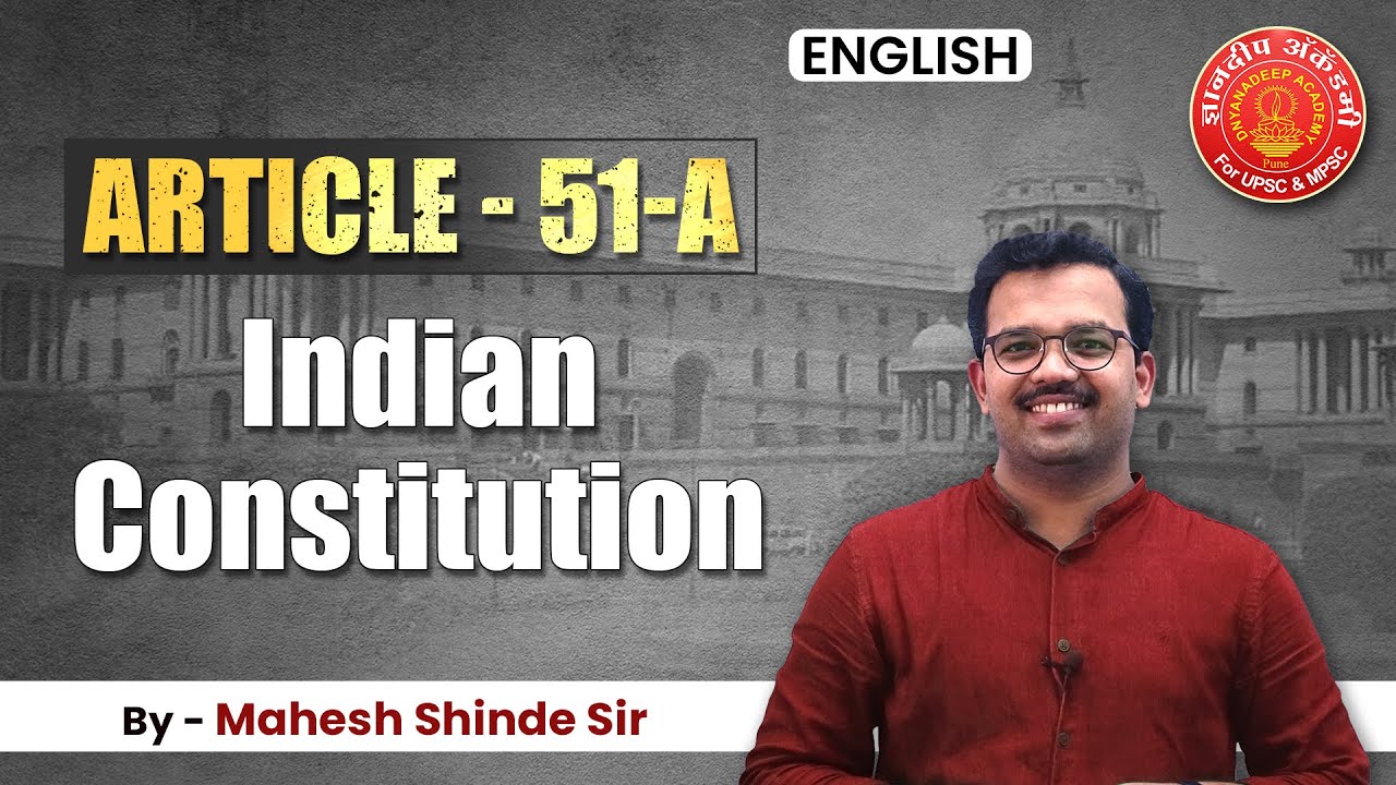 Indian Constitution Article - 51 - A English, Bare Act| Mahesh Shinde # ...