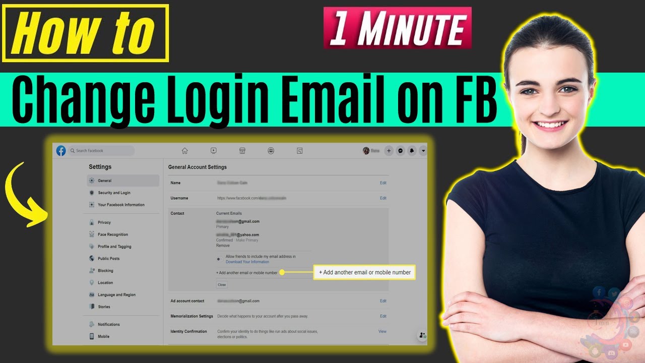 How to change login email on facebook 2024 - YouTube
