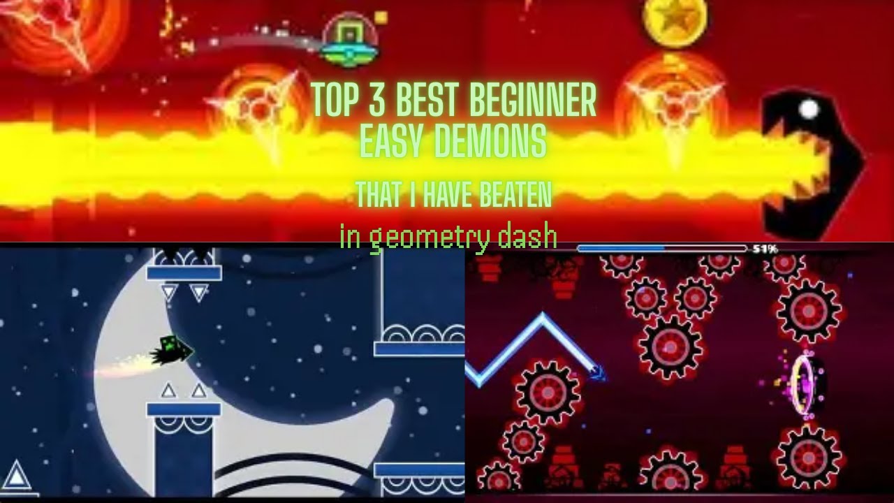 top 3 best beginner easy demons that I have beaten in geometry dash ...