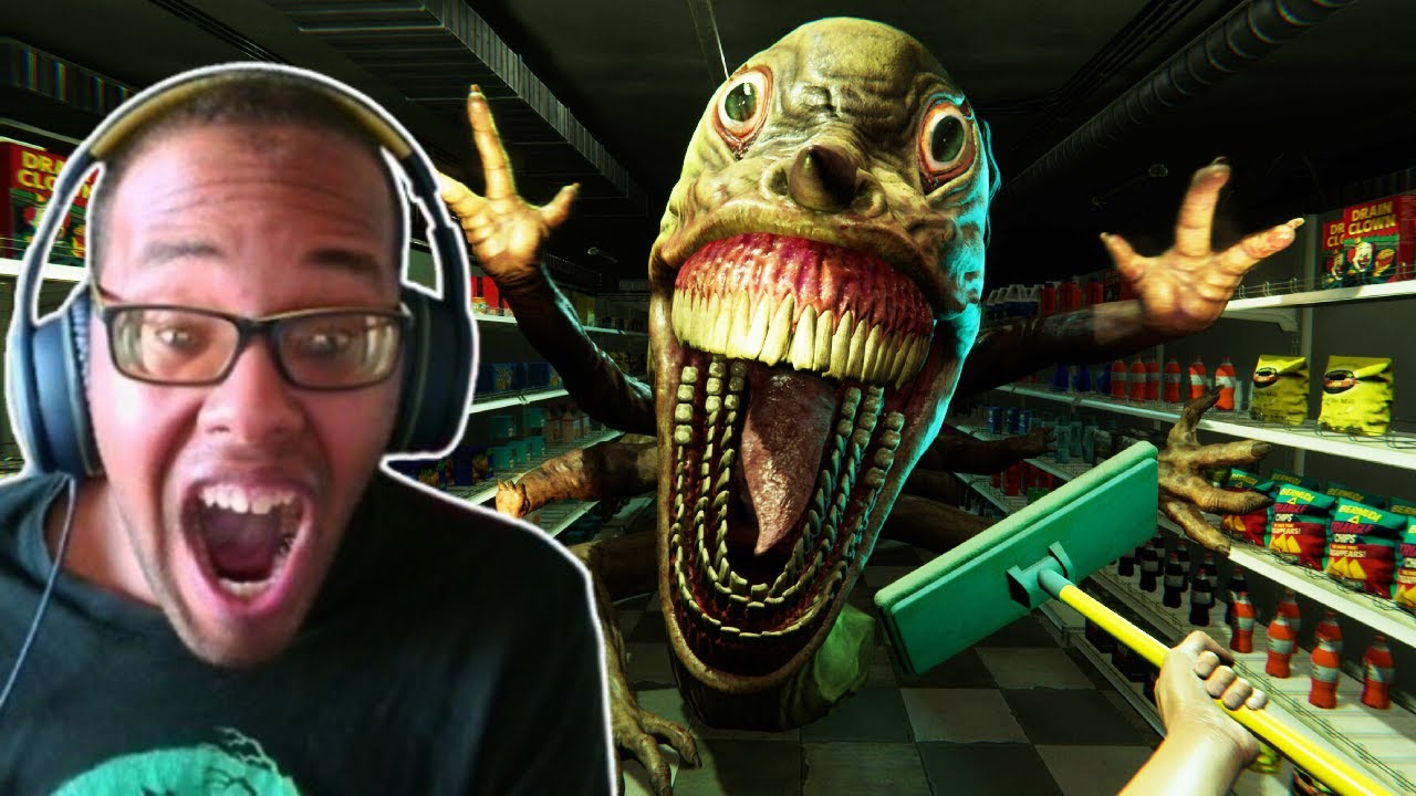 I'M WORKING AT A HAUNTED GROCERY STORE FROM HELL HellMart - YouTube