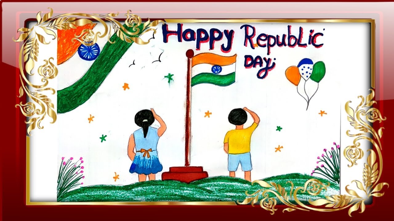 How to draw Easy Republic day drawing step by step| Art and crafts by ...