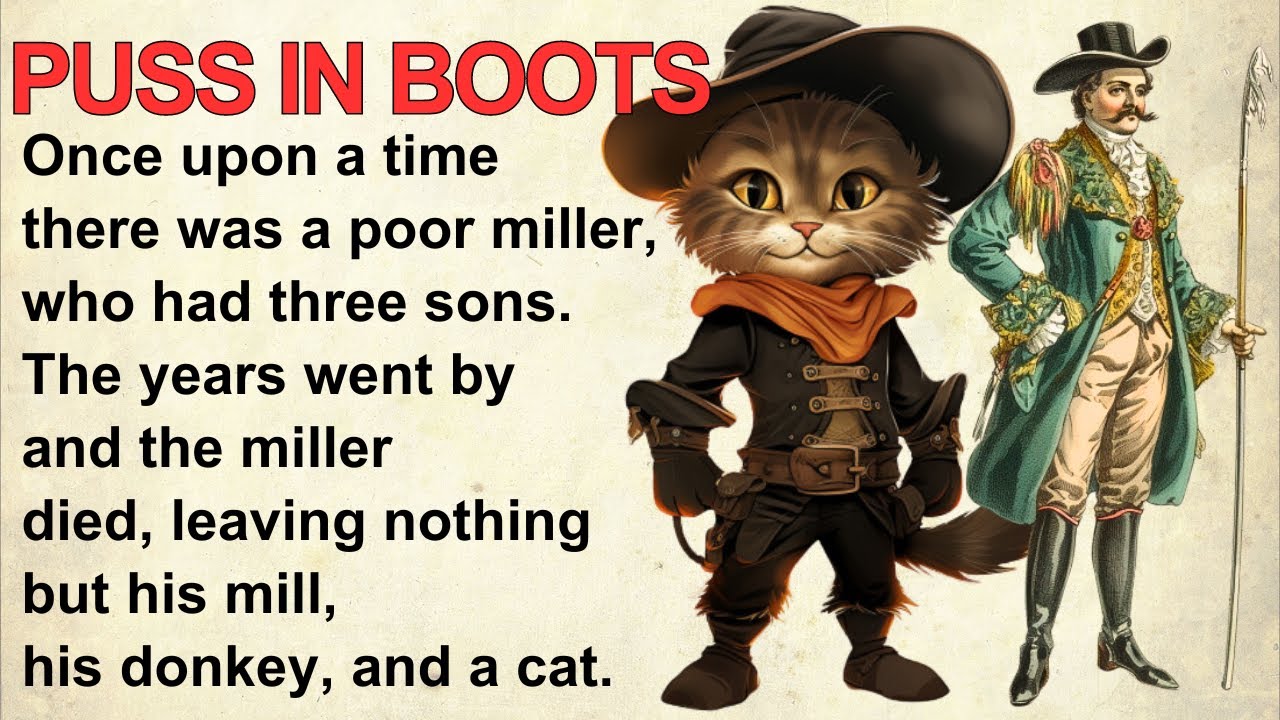 Learn English Through Story For Free (Puss In Boots) ️ Level 1 ...