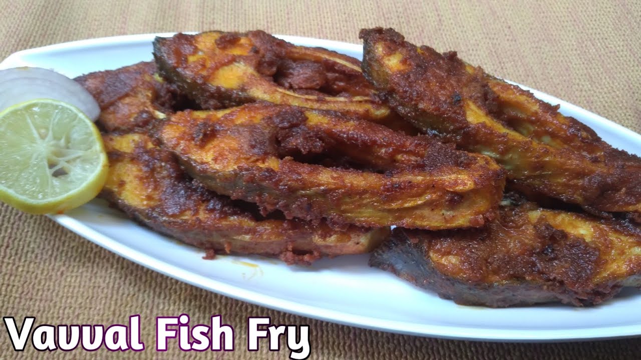 Spicy red Pomfret fish fry | Vaval fish fry recipe easy method | Vowva ...