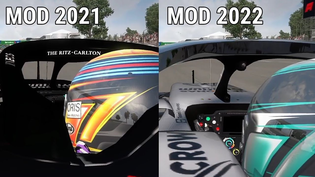 F1 2014 MOD 2021 VS 2022 COMPARISON - YouTube