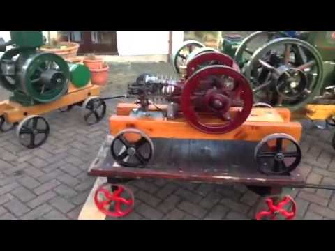Nelson Brothers Little Jumbo air cooled 1/2hp hit and miss - YouTube