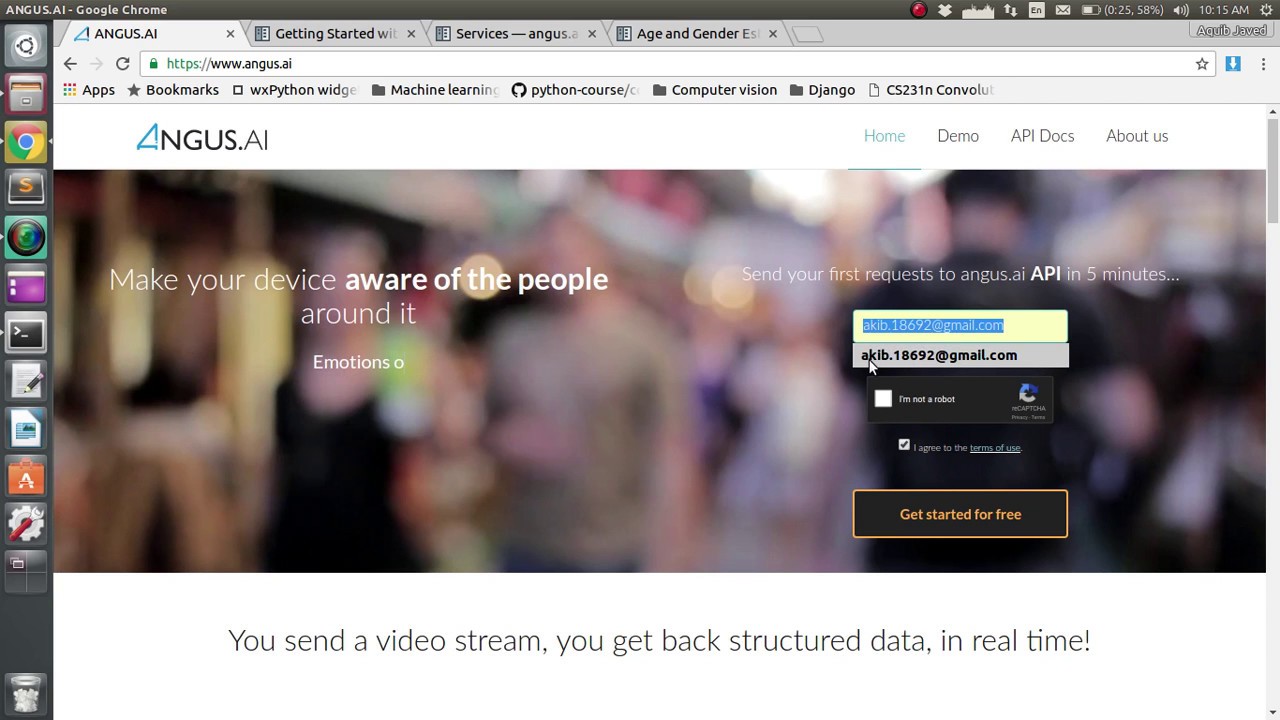 ANGUS.ai API Demo, Gender,Age and face expression estimation. - YouTube