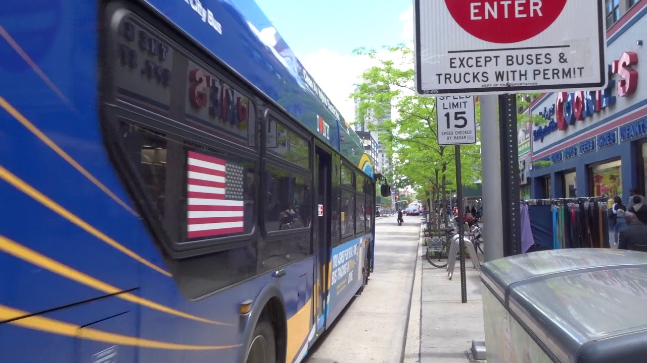 NYC Bus: Ridgewood bound XDE40 9500 B38 LTD at Fulton Mall/Bond St ...