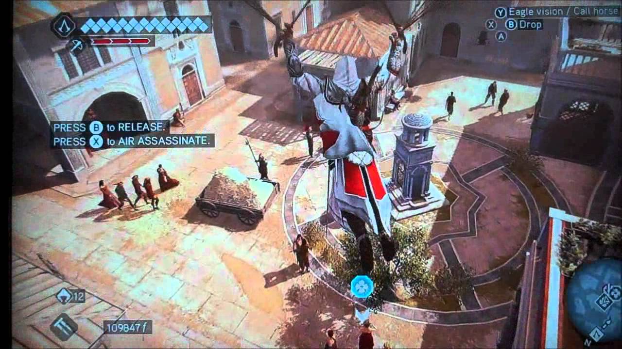 AC Brotherhood : Parachute Double Air Assassination! - YouTube