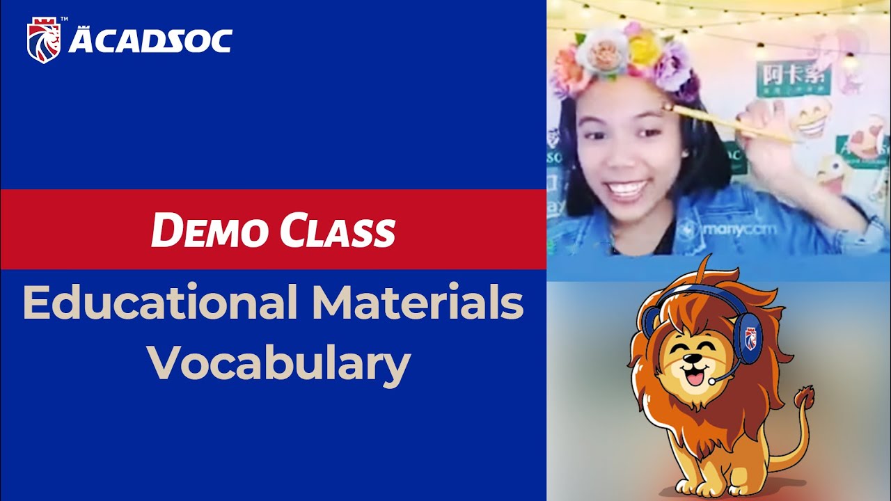 Acadsoc Demo Class: Educational materials Vocabulary - YouTube