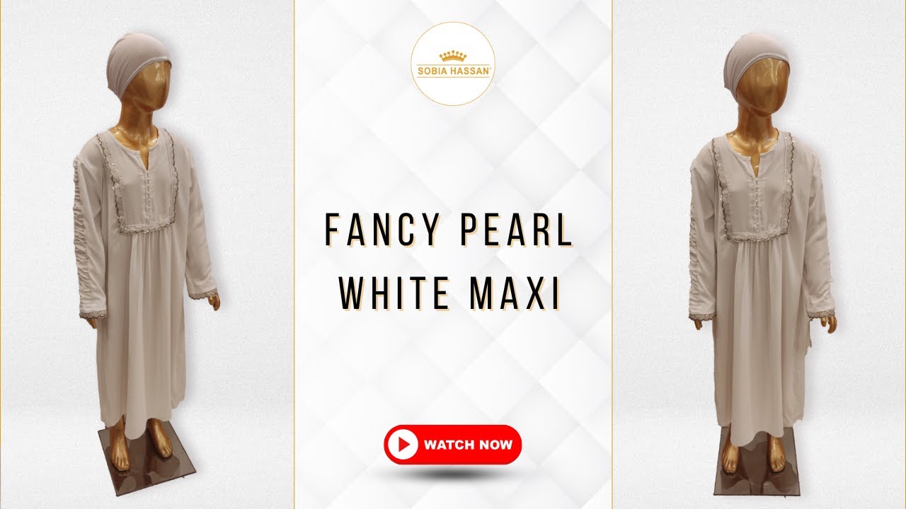 Fancy Pearl White Maxi | Kids Abaya | Kids Collection | Kids Maxi ...