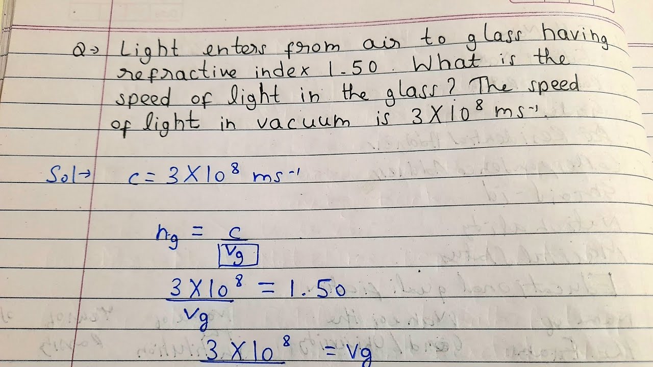 Light Enters From Air To Glass Having Refractive Index 1 50 What Is