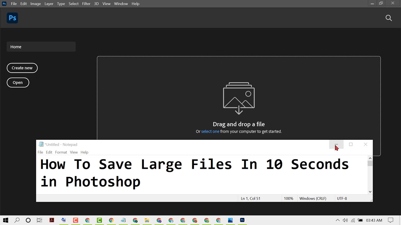 How To Save Large Files In Just 10 Seconds In Photoshop YouTube How To Save Large Files In Just 10 Seconds In Photoshop YouTube
