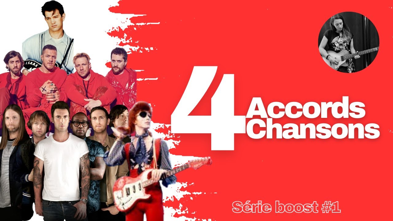 TUTO : 4 Chansons faciles à la guitare en Am C G D - YouTube