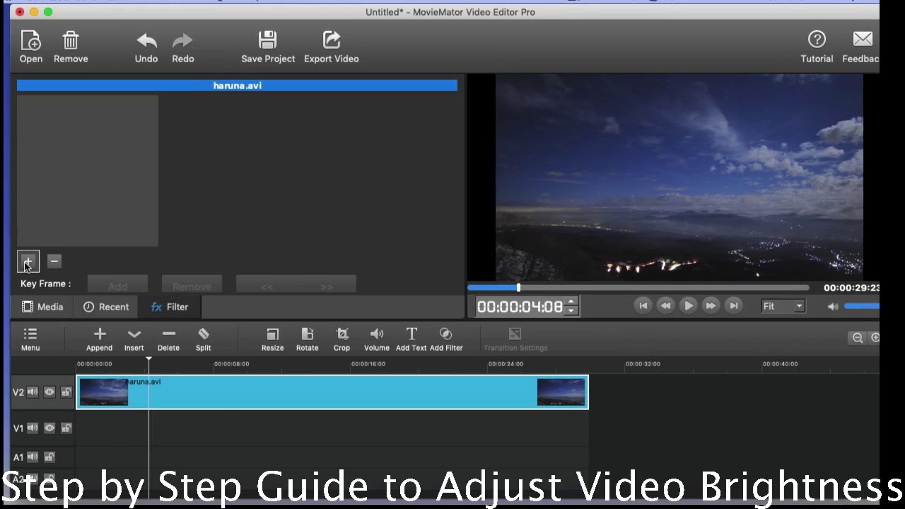 Tutorials of how to adjust video brightness? - Moviemator Video Editor ...