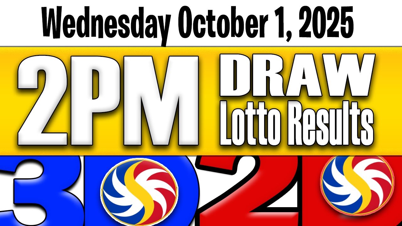 Lotto Results Today Live 2PM Draw Wednesday October 1 2025 (3D and 2D ...