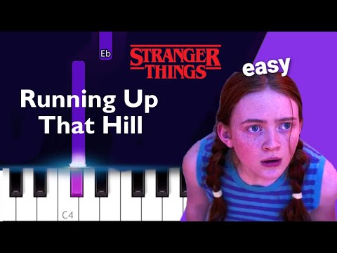 Kate Bush - Running Up That Hill , Stranger Things EASY PIANO TUTORIAL
