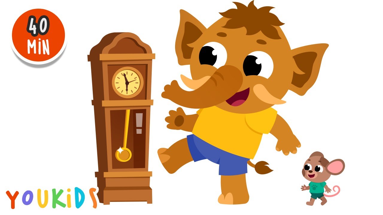Hickory Dickory Dock | Mammoth Went Up the Clock | 40 min YouKids ...