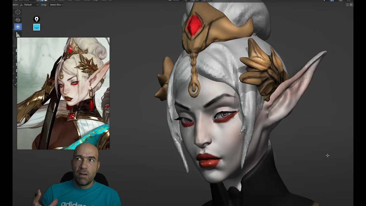 A 3D lady in Blender for less than 1h and 30 min - YouTube