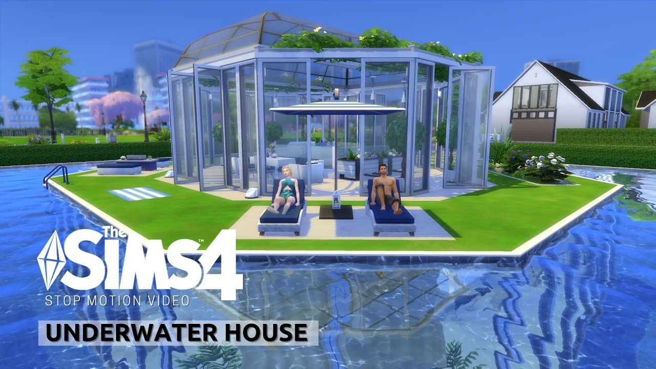 The Sims 4 - สร้างบ้านใต้น้ำ Underwater House l Stop Motion No CC - YouTube