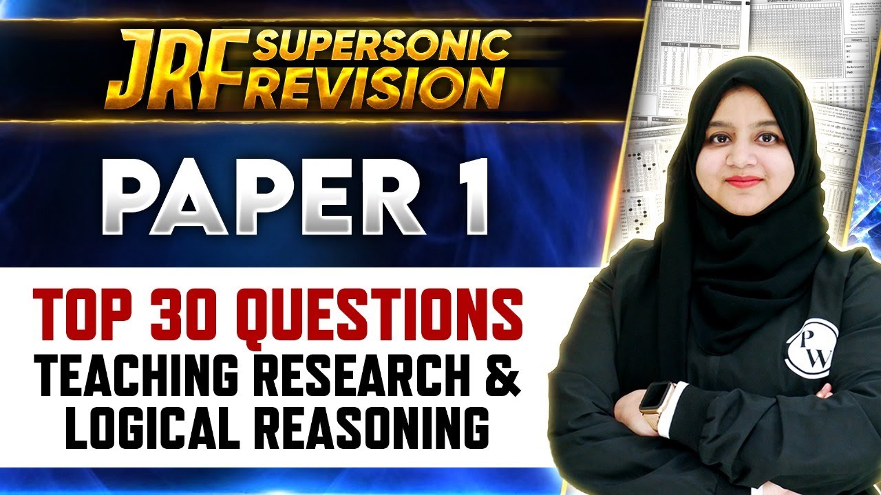 Ugc Net Paper 1 Top 30 Questions From Teaching Research And Logical Reasoning For Ugc Net