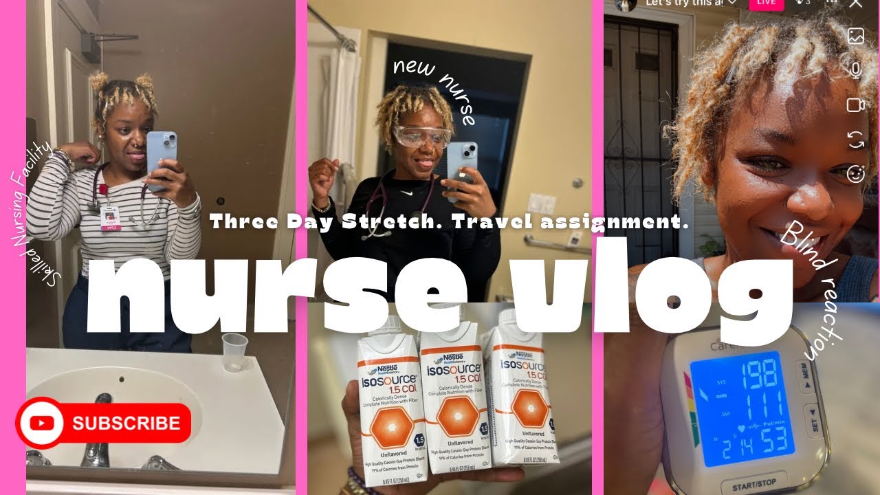 Nurse Vlog| 3 day stretch @ a new SNF | Blind reaction| This is nicccceeee 😍🩺 - YouTube