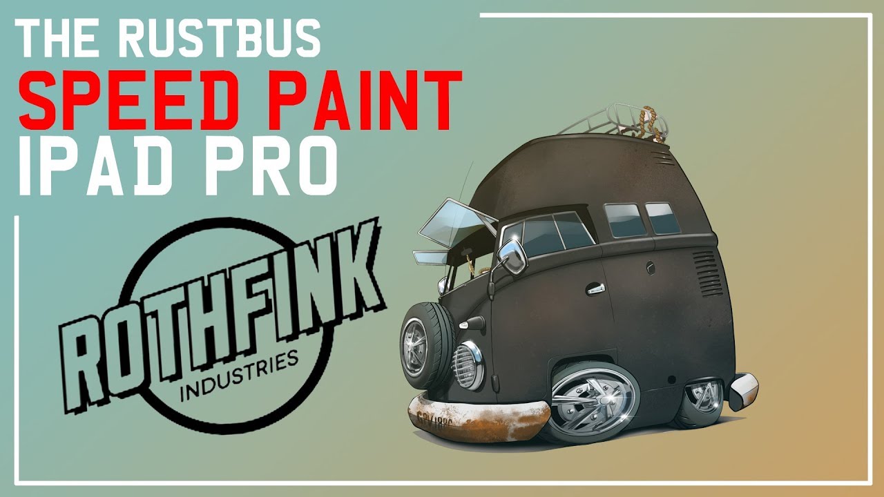 TOONSHARK DESIGN - The VW Rustbus - Speed Drawing - YouTube