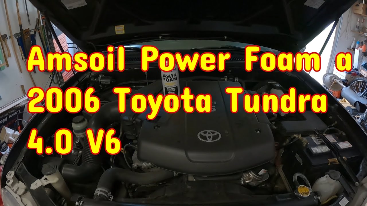 Using Amsoil Power Foam on a 2006 Toyota Tundra 4.0 V6 to clean ...