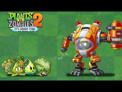 PvZ 2 All Plants Max Level Power-Up Vs Z-Mech Zombie (Phase3) - YouTube