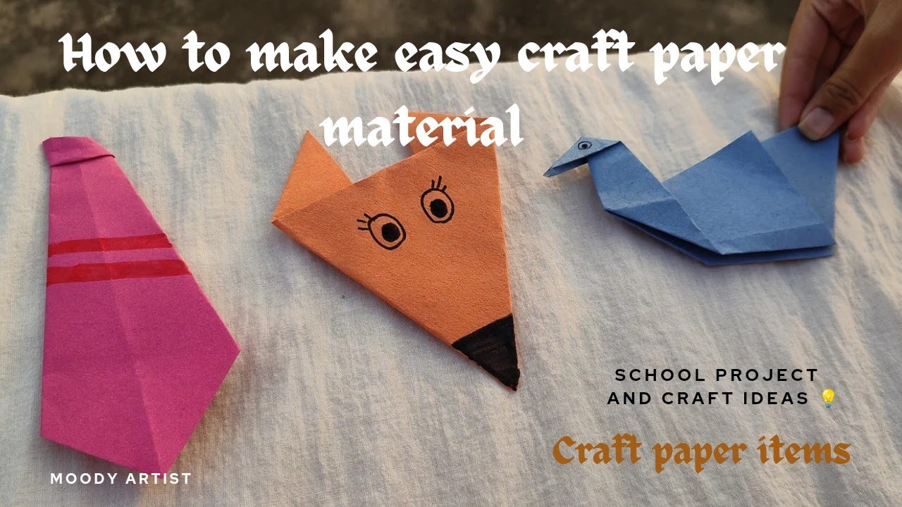 how to make animal from craft papers | craft paper items for school ...
