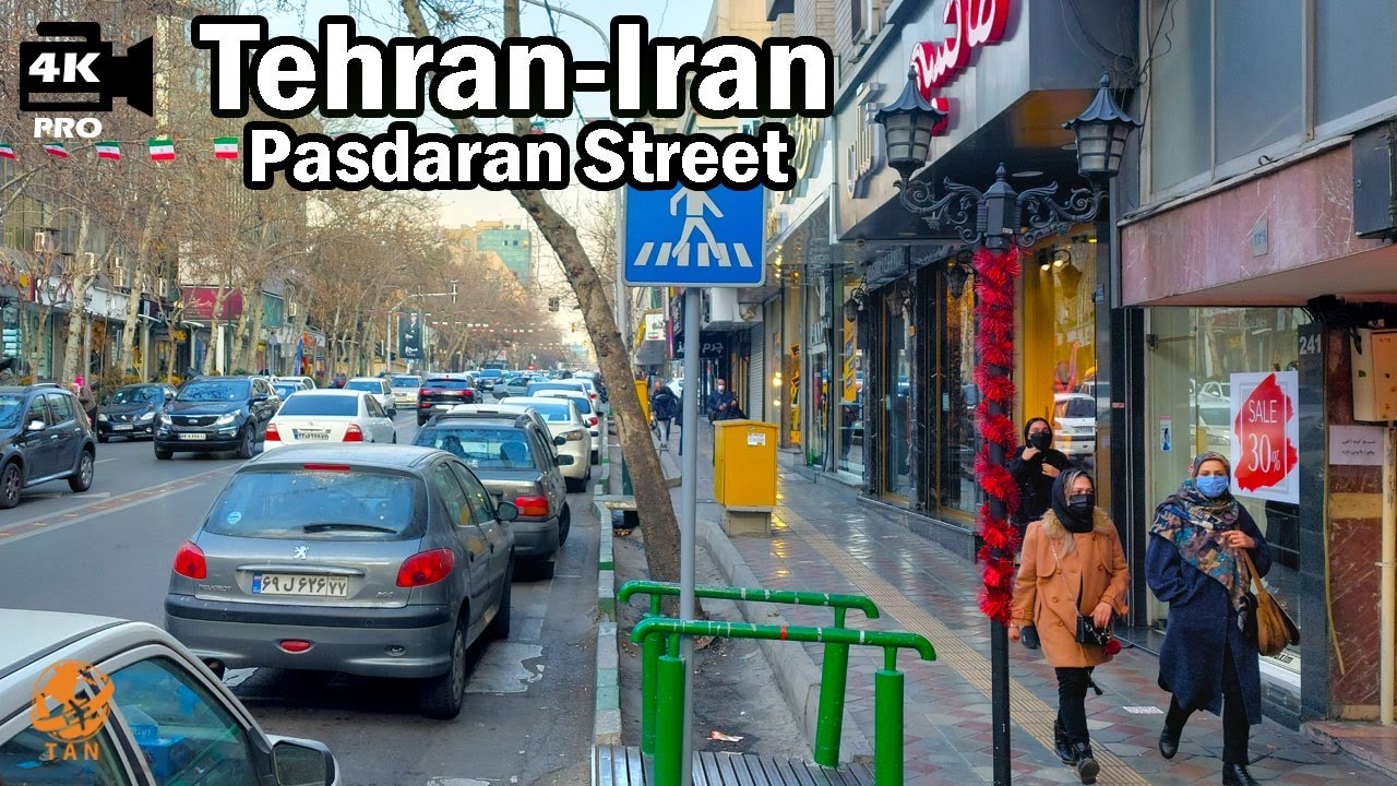 Street Wallking Tour Tehran 4k on Pasdaran Street - YouTube