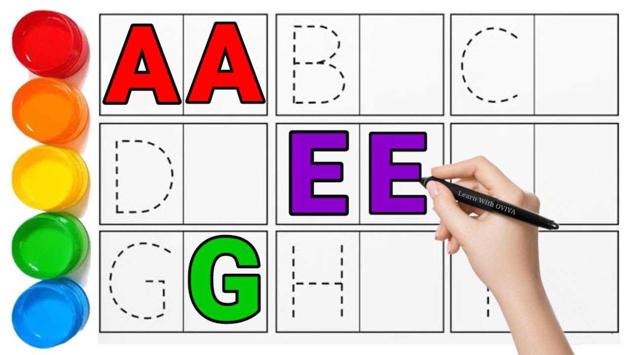 Let's Trace & Write uppercase ABCD for preschool Toddlers & Kids ...